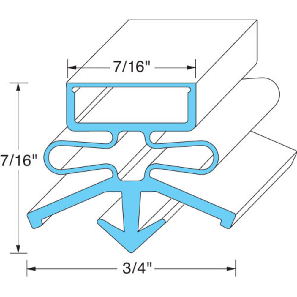 Allpoints DRAWER GASKET 12 3/4" X 25 13/16" - Allpoints Part# 741289