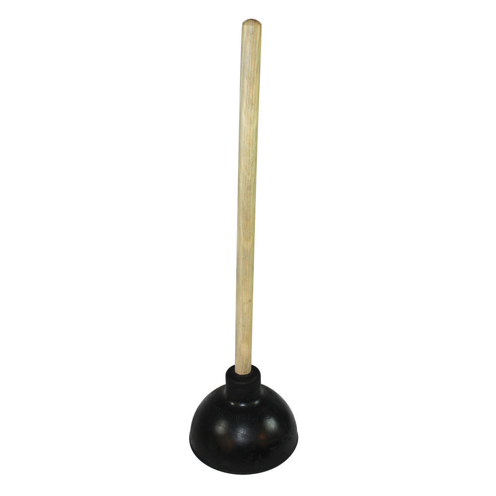 HUBERT® Black Rubber Industrial Toilet Plunger - 22-1/2"L