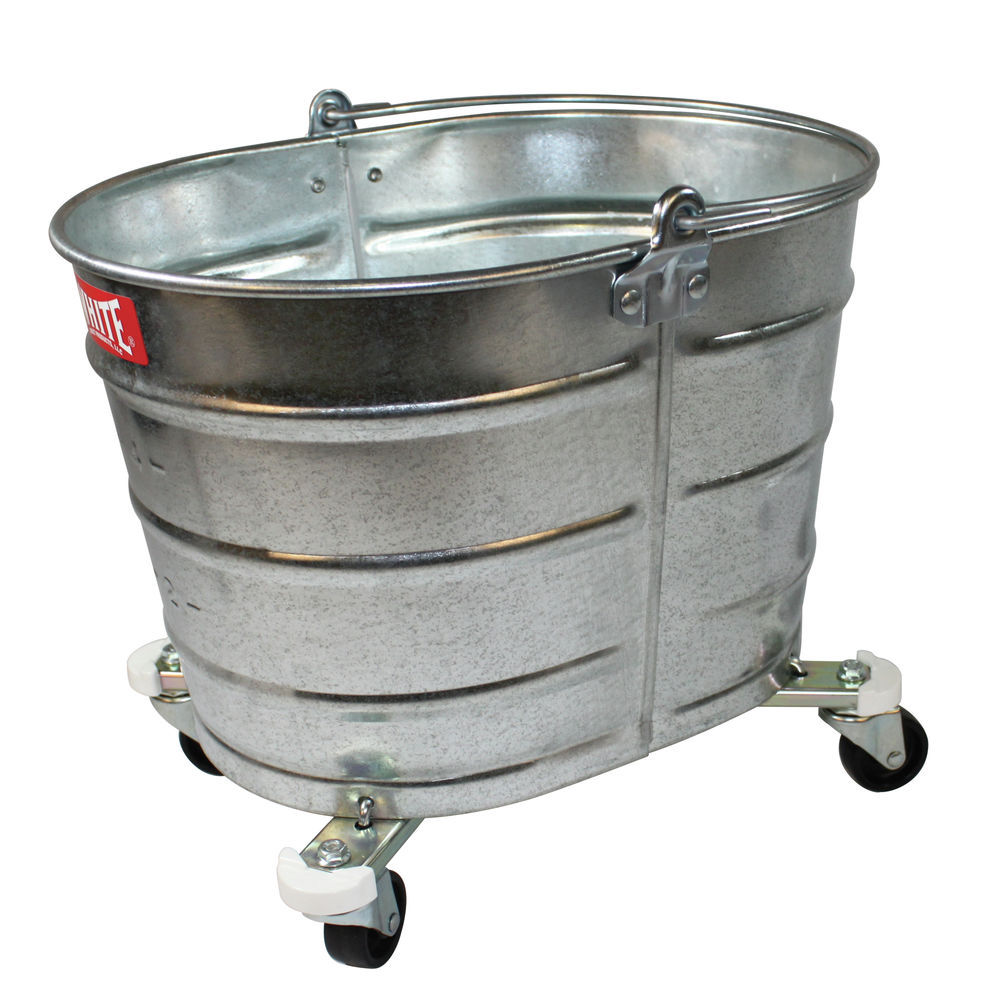 Impact BUCKET 35 QT W/2 IN CASTERS GALVANIZED STEEL OVAL