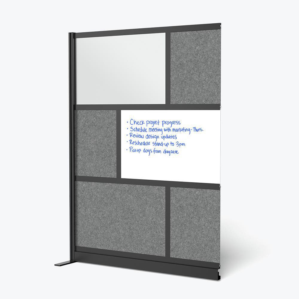 Luxor Expanse Modular Wall Room Divider System - Black Frame - 53" x 48 ...