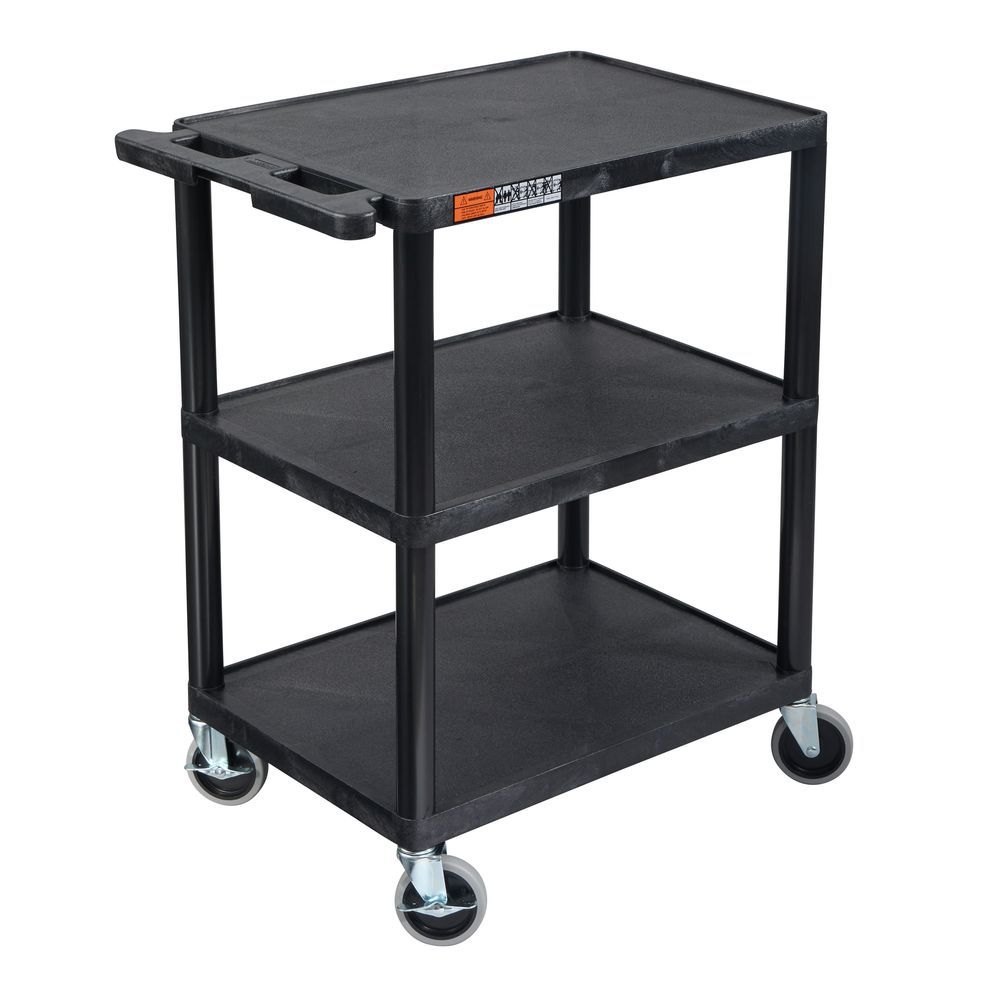 Luxor TUFFY XL Two-Shelf Multi-Purpose Utility Cart, 32" x 18", Blue ...