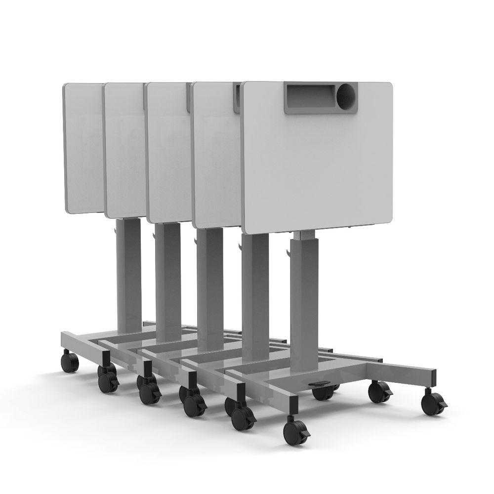 Luxor Pneumatic Adjustable Height Flip Top Student Desk/Nesting Desk Black