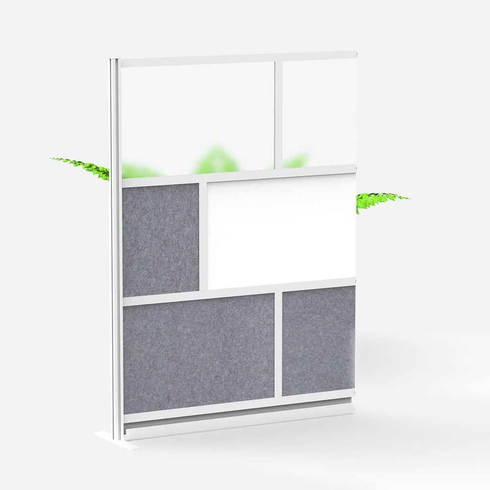 Luxor Expanse Modular Wall Room Divider System - Black Frame - 53" x 48 ...