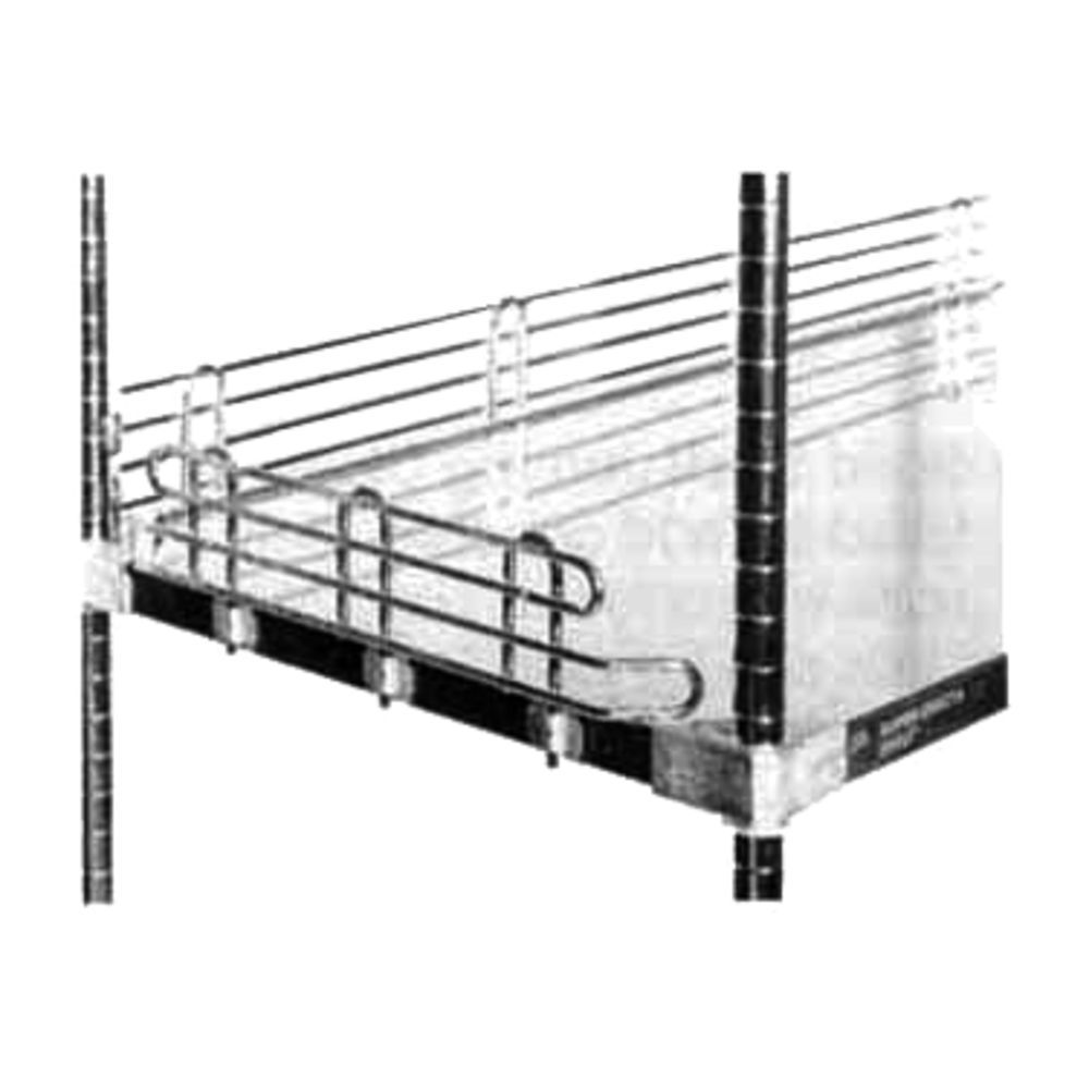 Metro Super Erecta Shelf Ledge, 48"W x 4"H, stainless finish