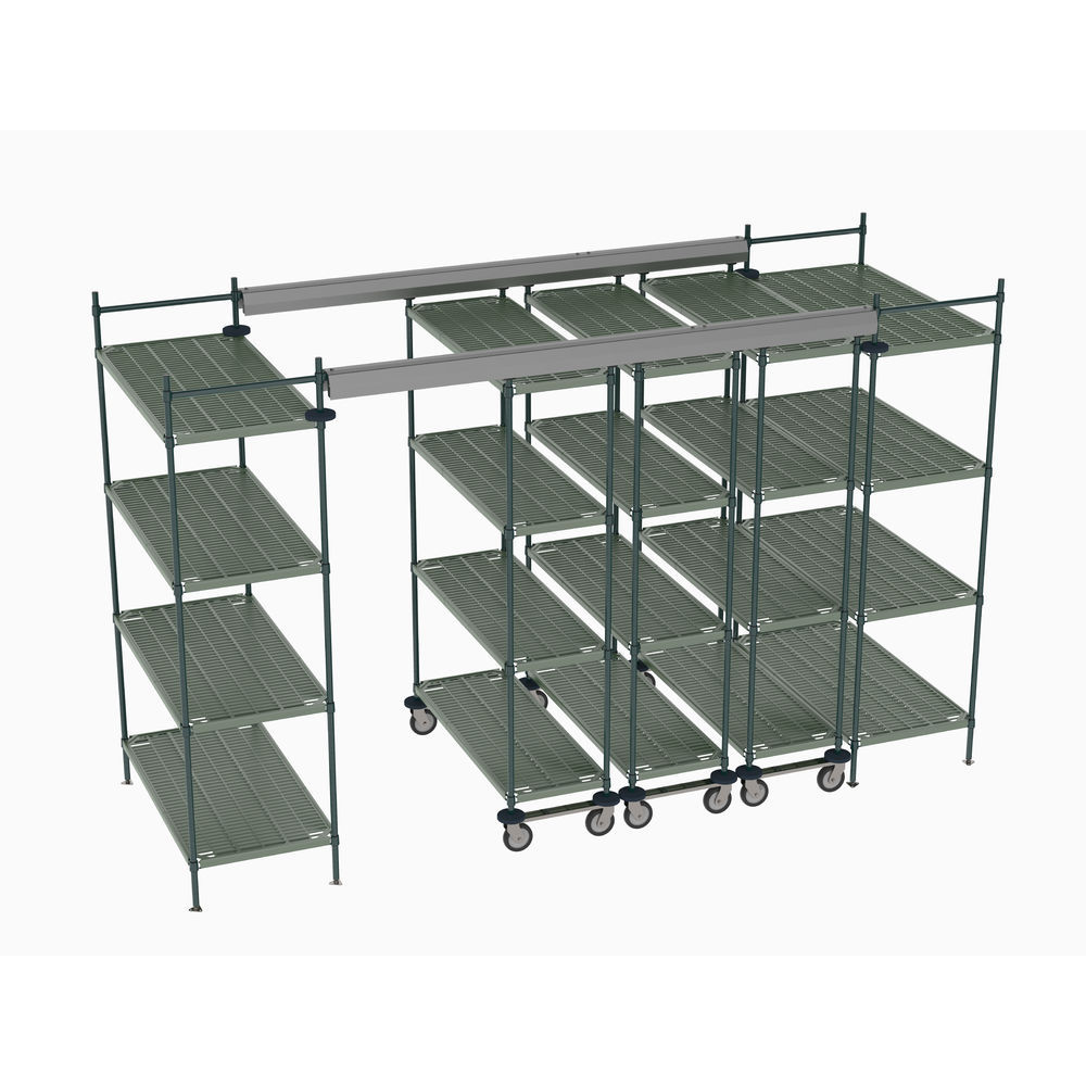 Metro TT12-E2448M1848P Top-Track Overhead Track Shelving Complete Kit ...