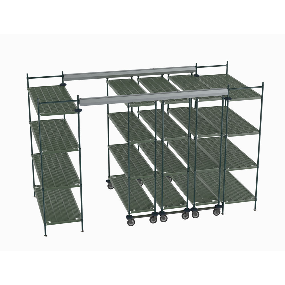 Metro TT12-E2448M1848P Top-Track Overhead Track Shelving Complete Kit ...