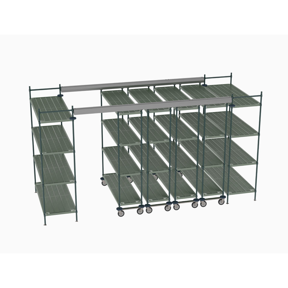 Metro TT12-E2448M1848P Top-Track Overhead Track Shelving Complete Kit ...
