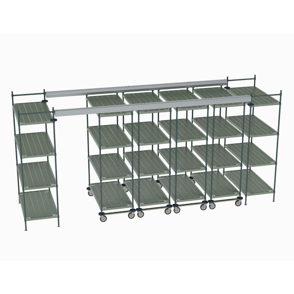 Metro TT12-E2448M1848P Top-Track Overhead Track Shelving Complete Kit ...