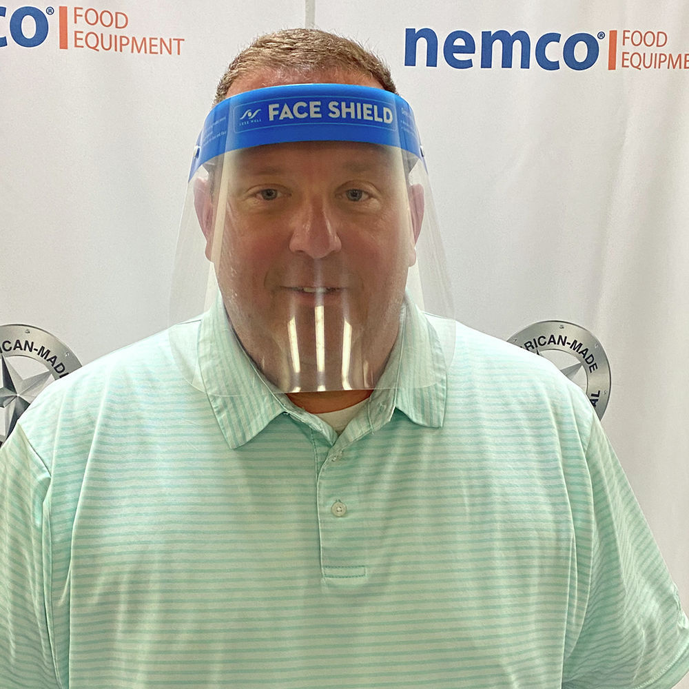 Nemco Easy Shield Face Shield, 12L x 1-1/2"W x 8-3/4"H, polyethylene ...