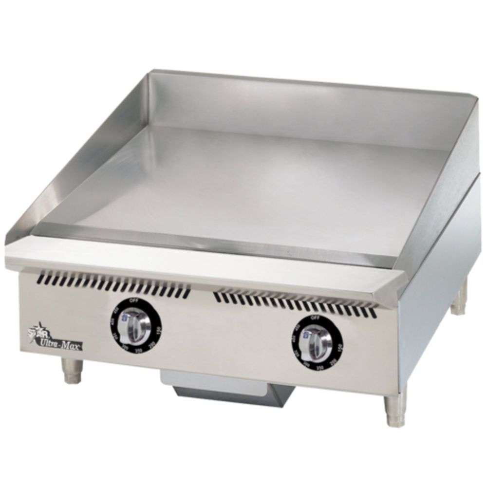 Star 24" ULTRAMAX GRIDDLE, SNAP-ACTION, NAT GAS, CHROME