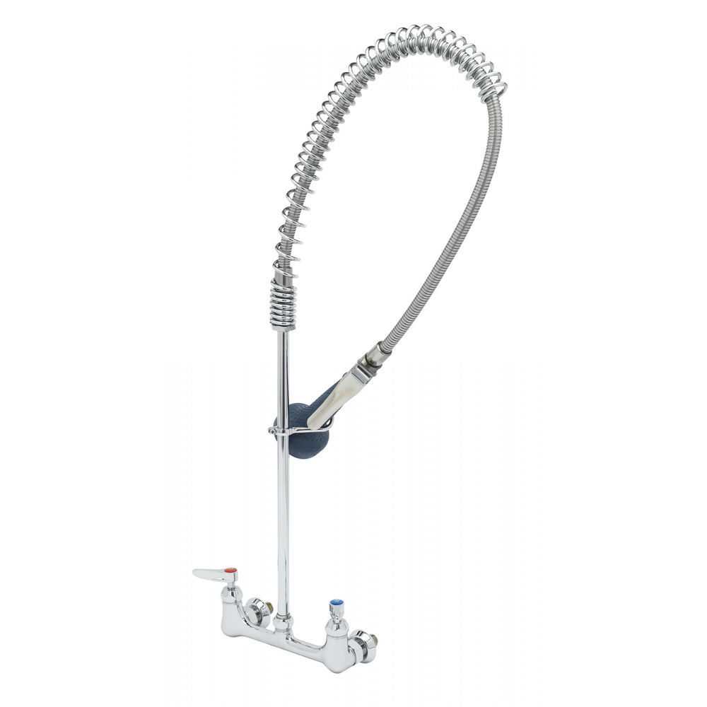 T&S Brass Big-Flow Pre-Rinse Unit: 8" Wall Mount, 14" Nozzle, ADF ...