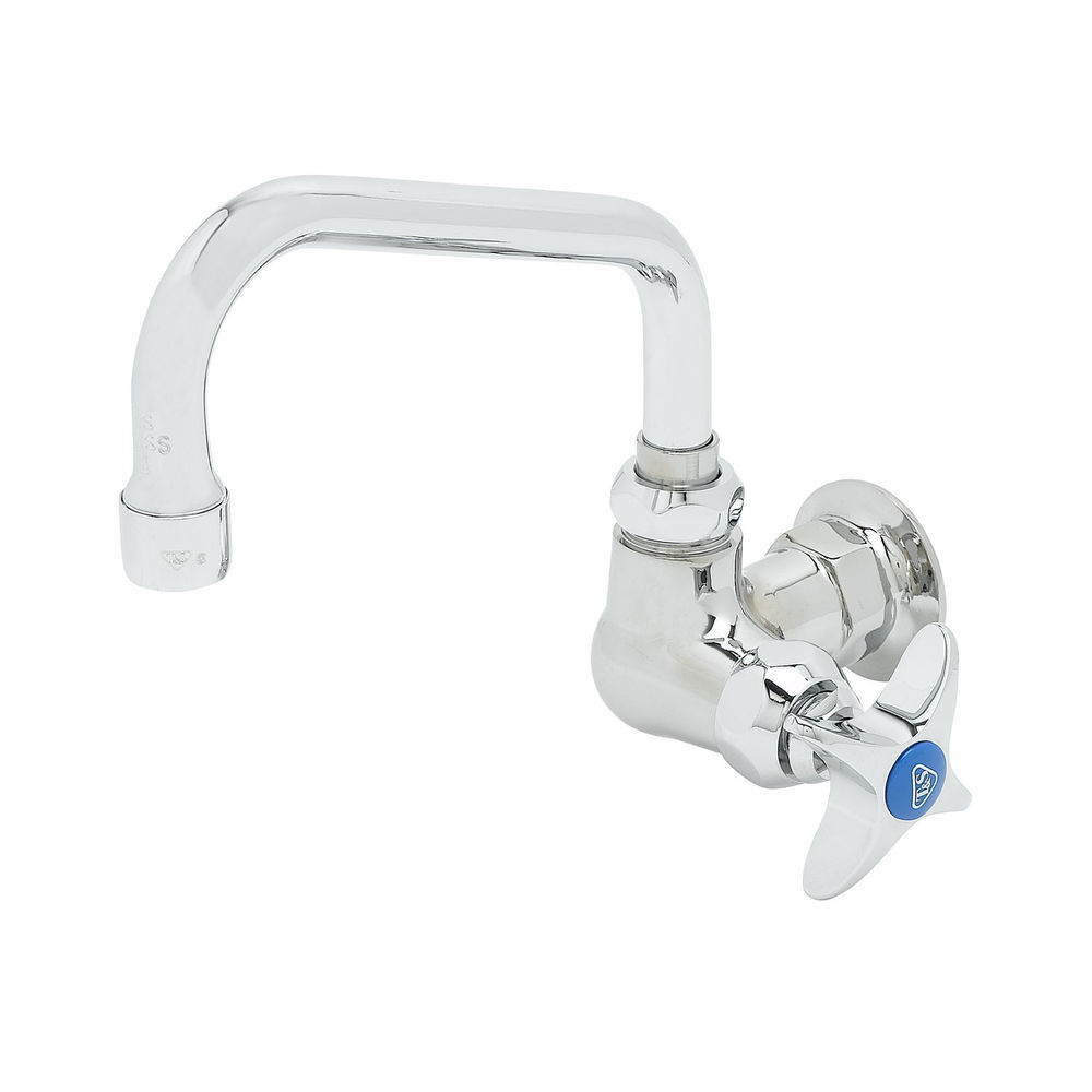 T&S Brass Single Pantry Faucet, Single Hole Base, Wall Mount, 6" Swing ...