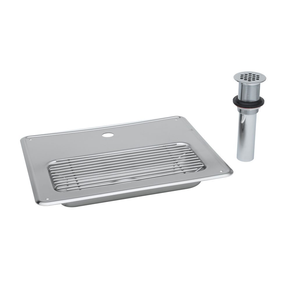 T&S Brass Drip Pan, Stainless Steel, Drop-In Grid, 1-1/4" Drain ...