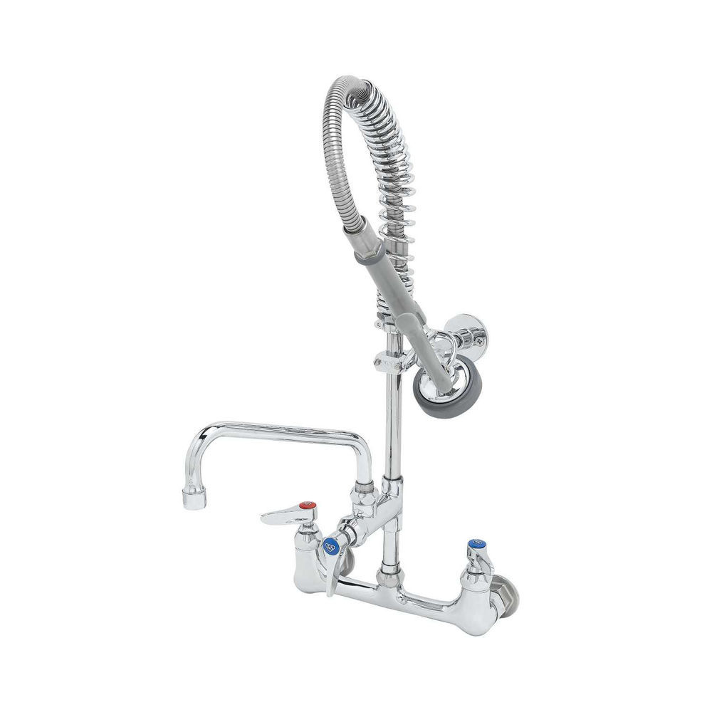 T&S Brass Mini-Pre-Rinse unit w/ B-0107-C, 8" Swivel Nozzle, Lever ...