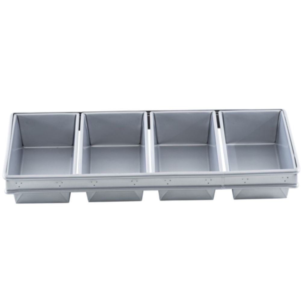 Tablecraft 4-Loaf Strapped Bread Pan 22"x10"x2.75", Steel (Aluminized ...