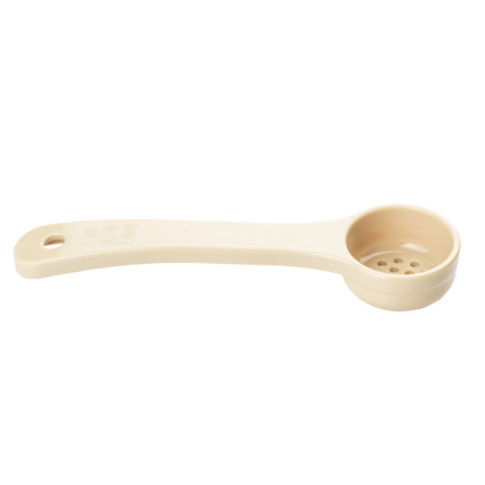 Tablecraft 1 oz Short Handle Perforated Portioning Spoon