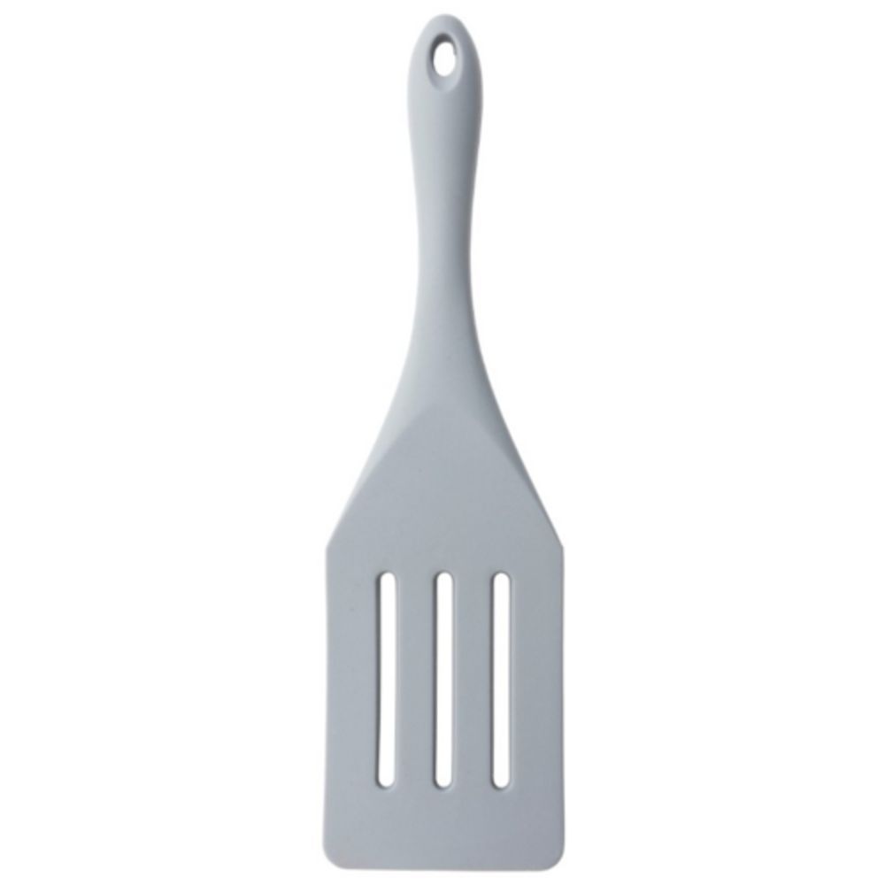 Tablecraft Wide Slotted Spurtle Spatula Gray 3"x.75"x10.375" ,Silicone ...