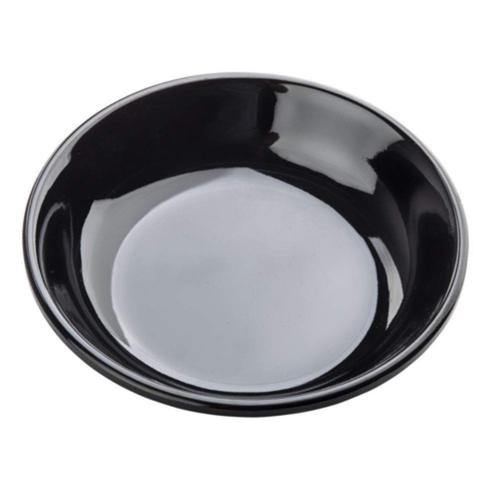 Tablecraft Mini Plate, 3-1/4 oz., round, 4" dia, x 1"H, melamine, black ...