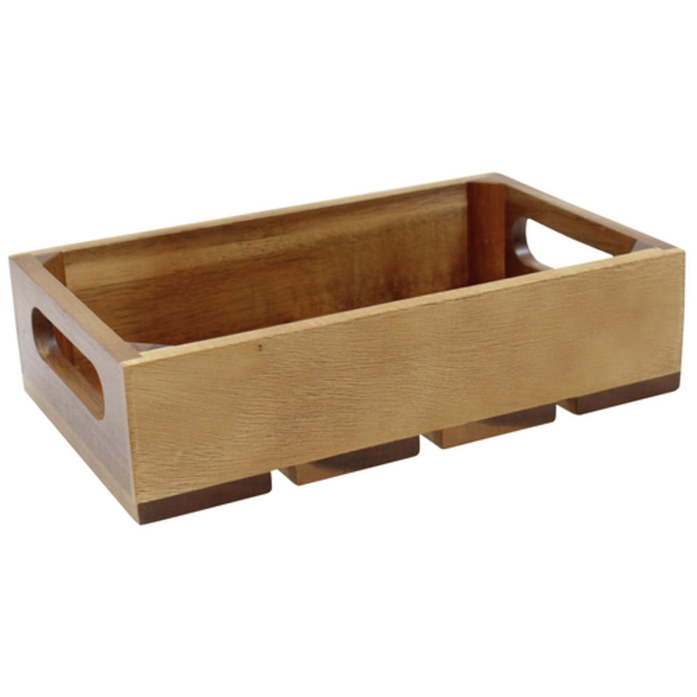 Tablecraft 1:3 Gastro Serving & Display Crate, Acacia Wood, 12.75 x 7 x ...