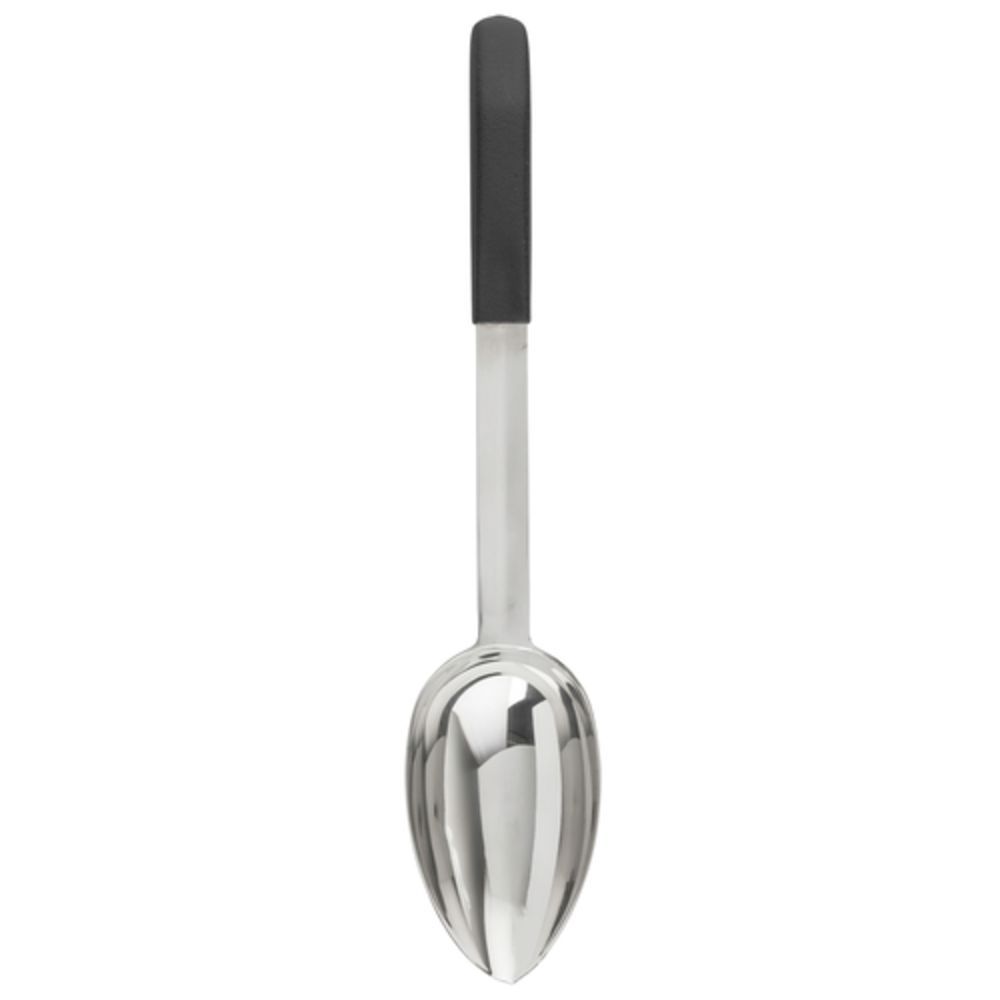 Tablecraft Anti Microbial Solid Spoon, 4 oz., Black Vinyl Coated ...