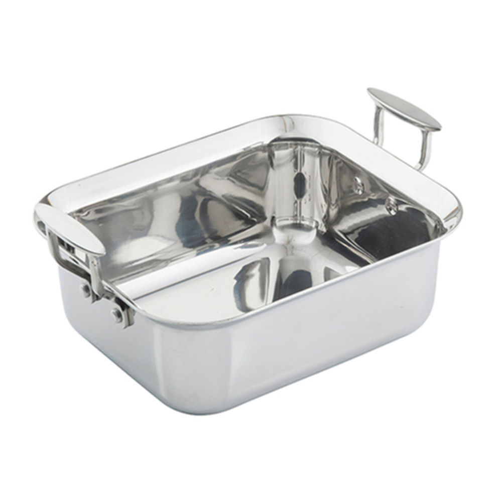 Tablecraft Tri-Ply, Serving Pan, Half Size, with Handles, Mirror Finish ...