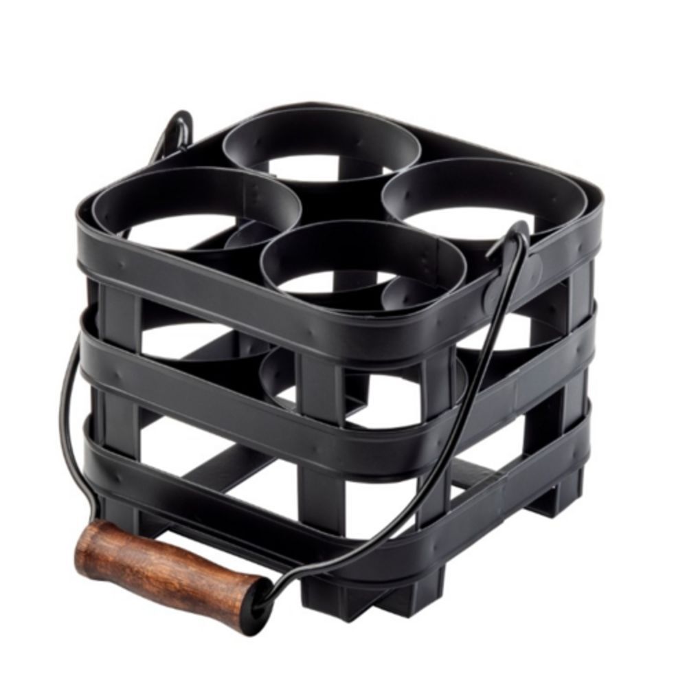 Tablecraft Forge Collection Squeeze Bottle Caddy Black 7.25"x7"x6.75 ...