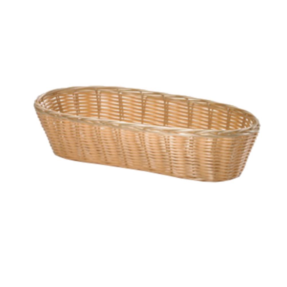 Tablecraft Handwoven Oblong Basket, Natural, 13 x 5 x 3" - 12 per case