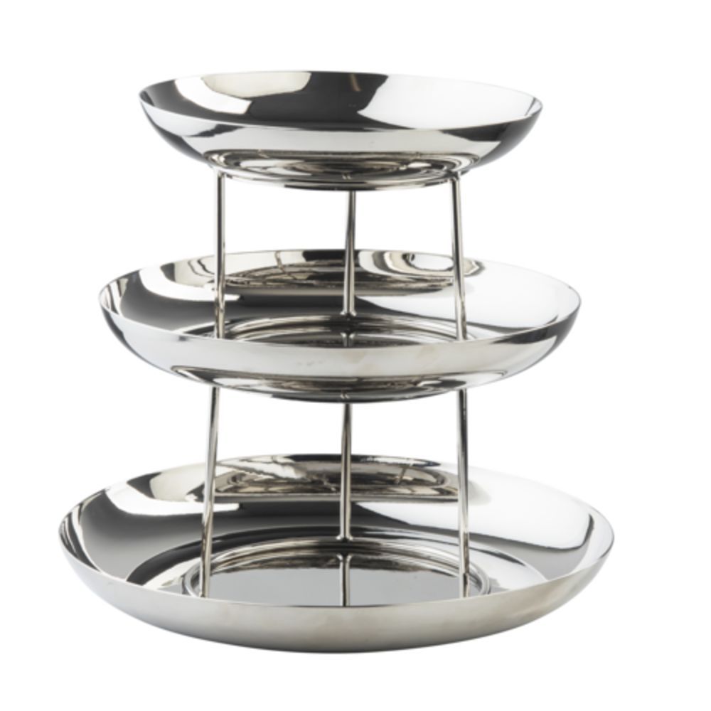 Tablecraft Round Three-Tiered Seafood Tower 13.75"x13.75"x12.75 ...
