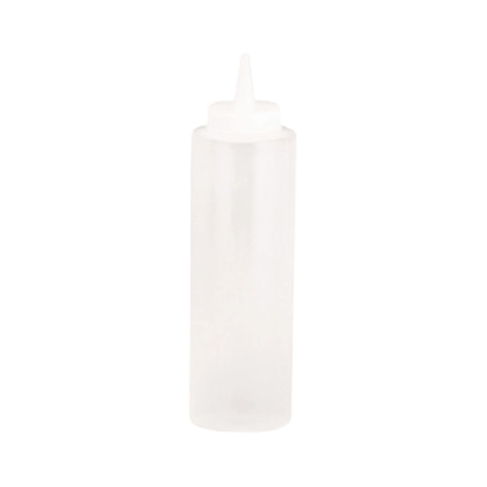 Tablecraft 12 oz Squeeze Bottle, Clear, Cone Tiptop, Natural Top, 38 mm ...
