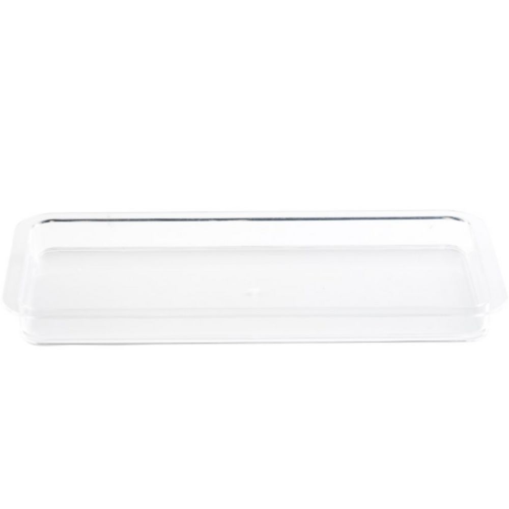 Tablecraft Rectangular Cake Plate Clear 14.75"x7.25"x1.125" Styrene ...