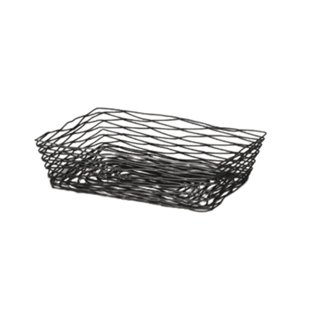 Tablecraft Artisan Rectangular Basket, Black, 12.25 x 9.25 x 3.25"