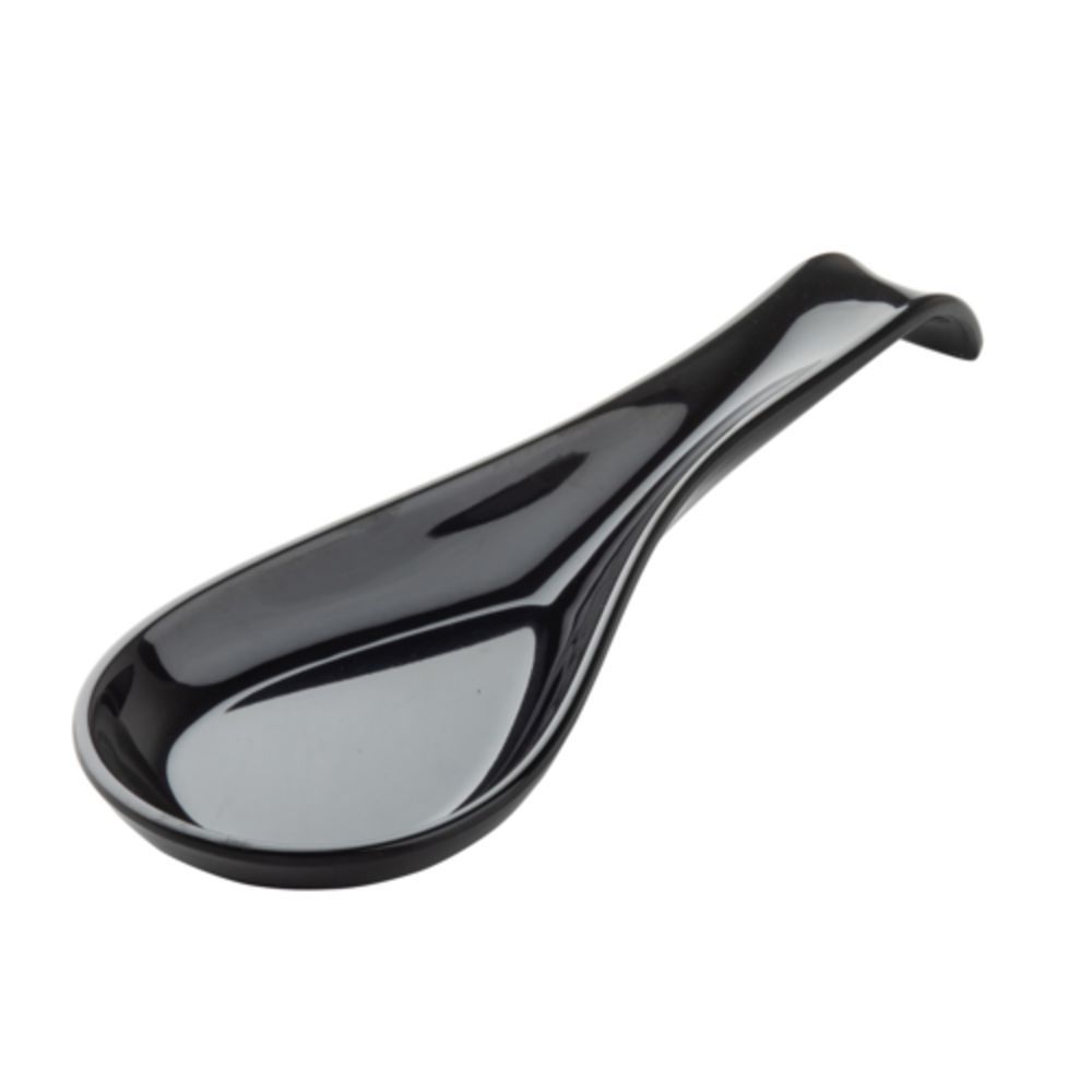 Tablecraft Spoon Rest Black 10.875"x3.875"x1.125", Melamine