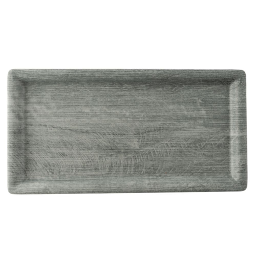 Tablecraft Smokehouse Melamine Collection Rectangular Serving Tray Gray 11"x5.75"x.75" ,Melamine ...