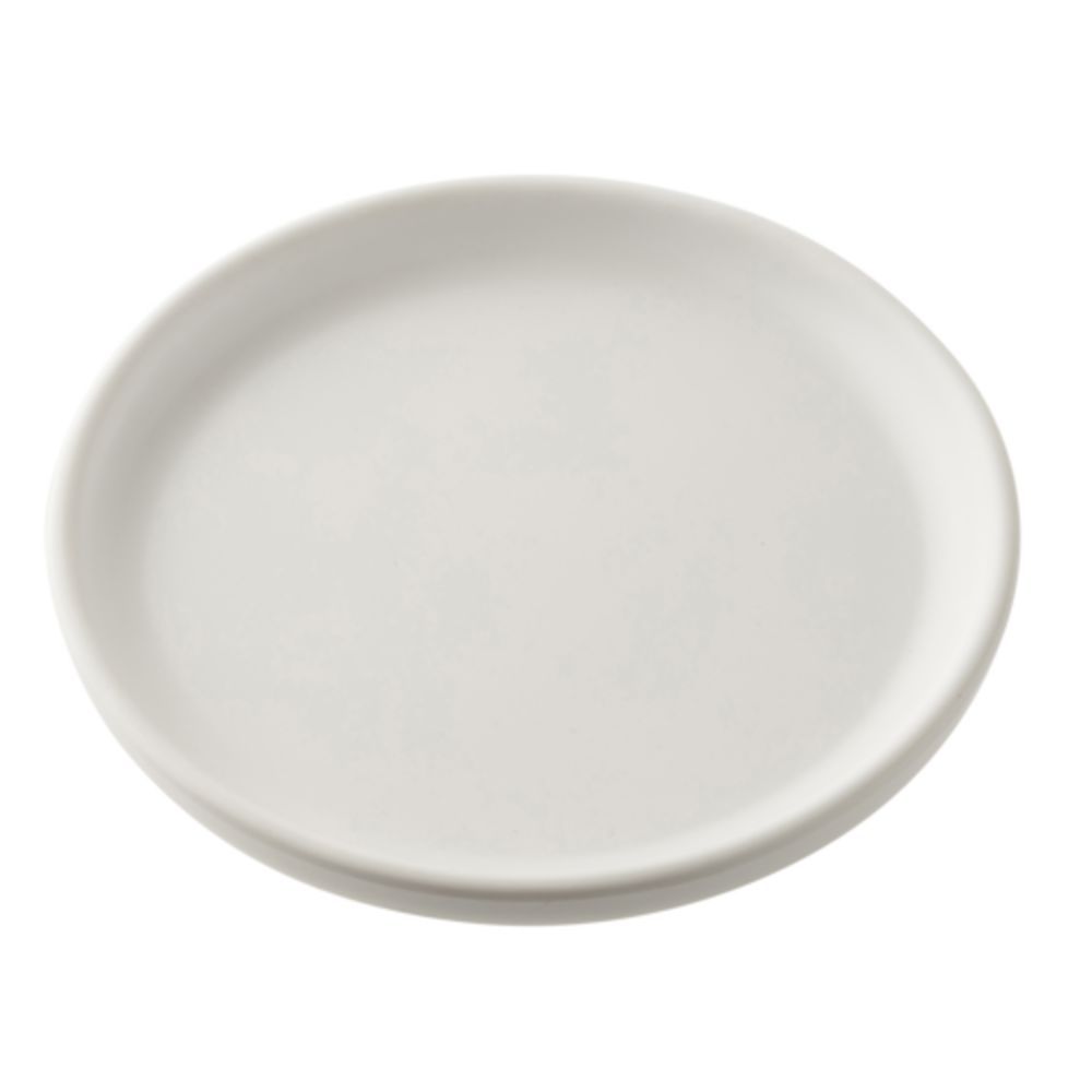 Tablecraft Terra Collection Round Serving Plate White 6"x6"x.625" ,Melamine