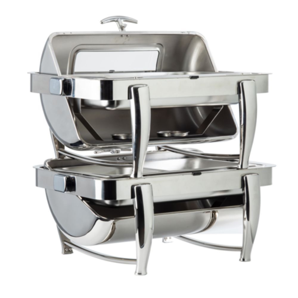 Tablecraft Full Size Dripless Roll Top Chafer With Window 9 QT - Quarts ...