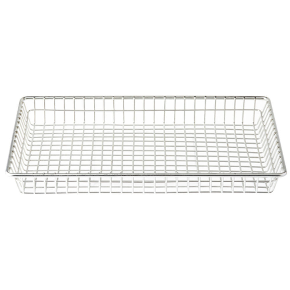 Tablecraft Wire Serving Rectangular Basket, Stainless Steel, 12 x 8 x 1.5"