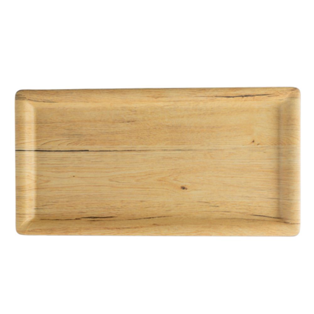 Tablecraft Timber Melamine Collection Rectangular Serving Tray Tan 11"x5.75"x.75" ,Melamine ...
