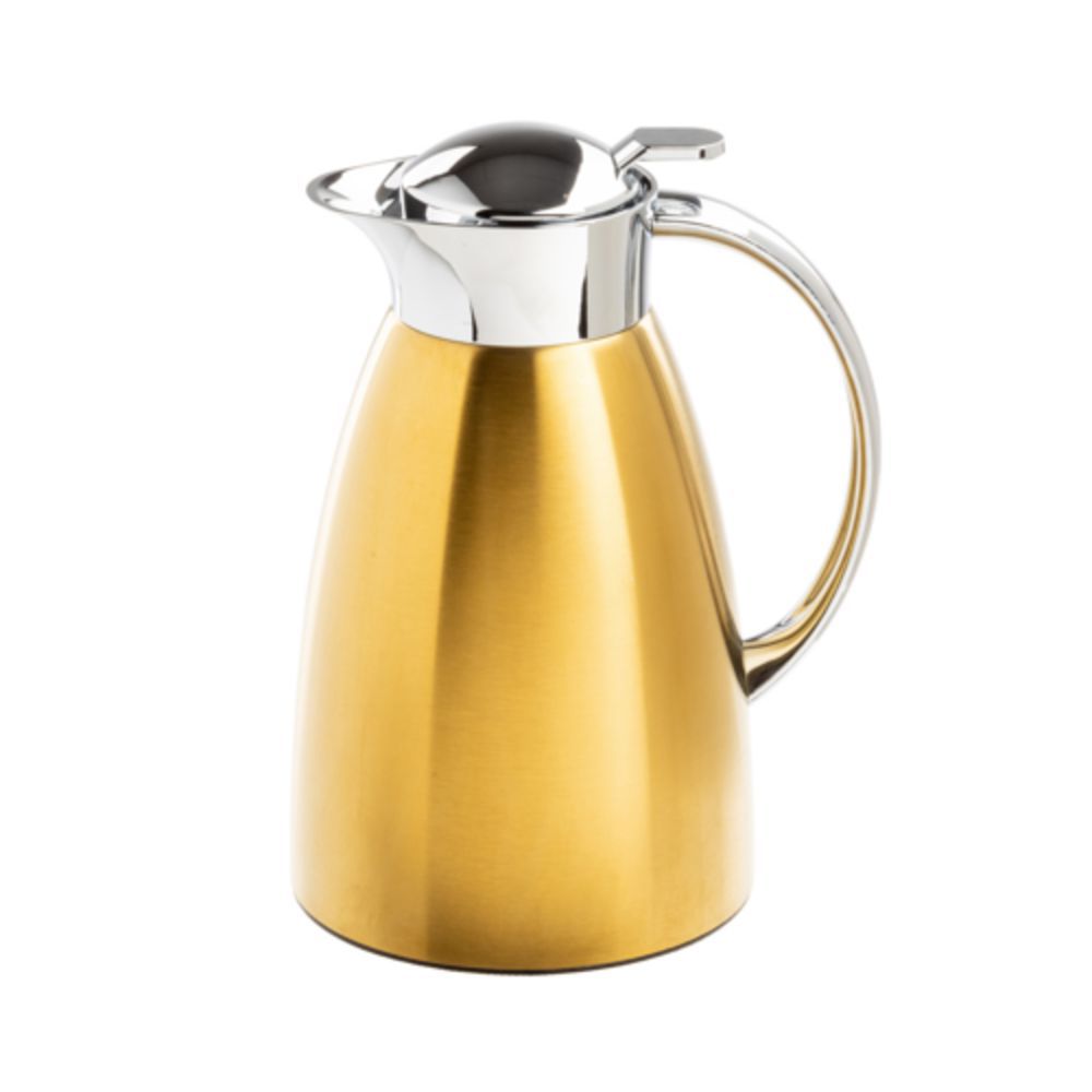 Tablecraft Coffee Carafe 50 OZ - Ounces Gold 7"x5.5"x9.25" ,Stainless ...
