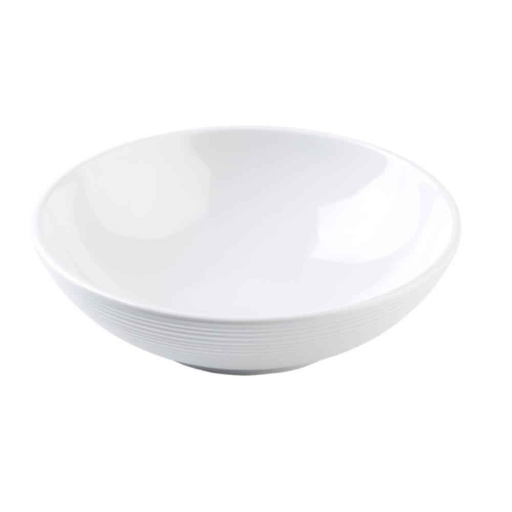 Tablecraft Pulito Collection Round Coupe Bowl 48 OZ - Ounces White Melamine