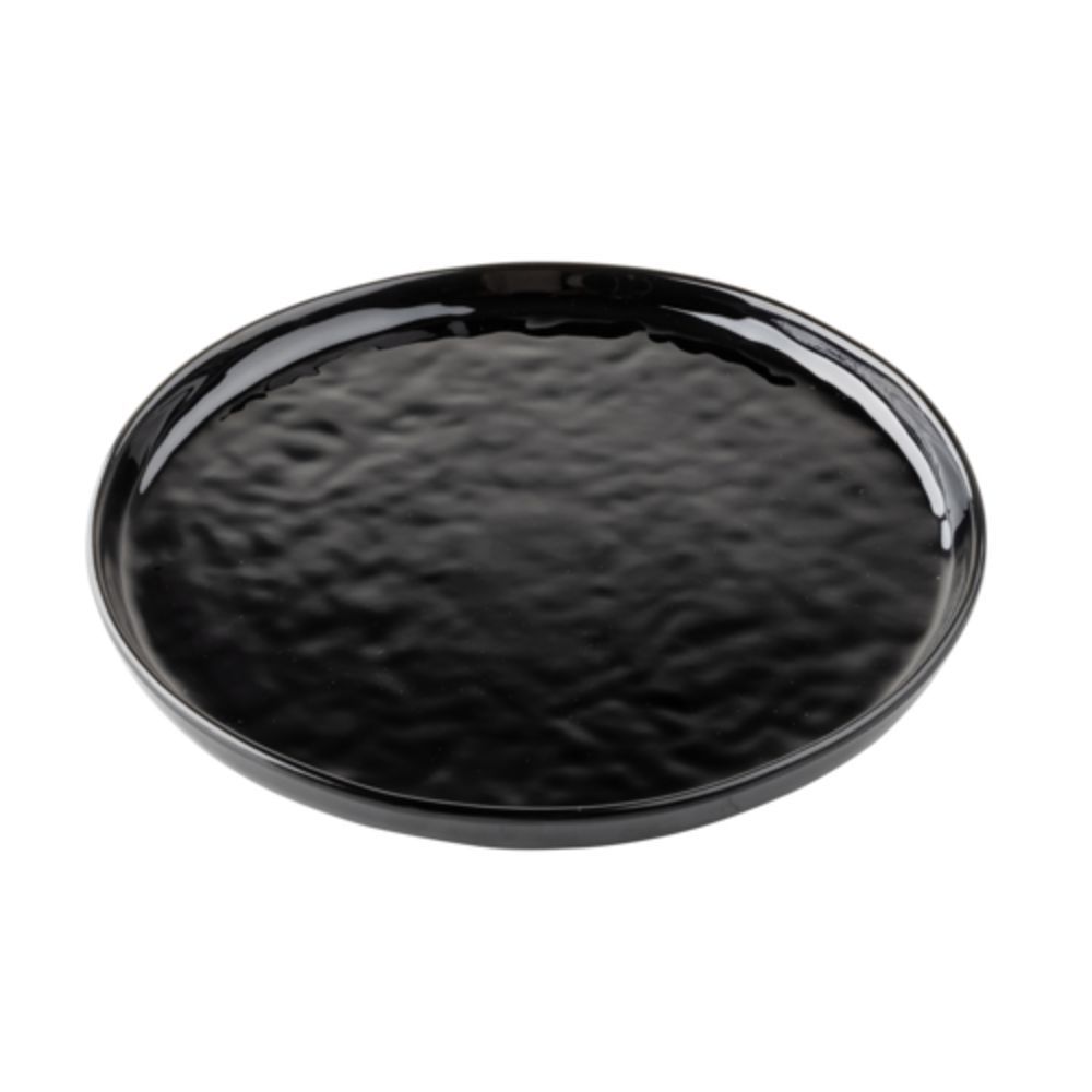 Tablecraft Ridge Collection Round Serving Plate Black 9"x9"x.75 ...