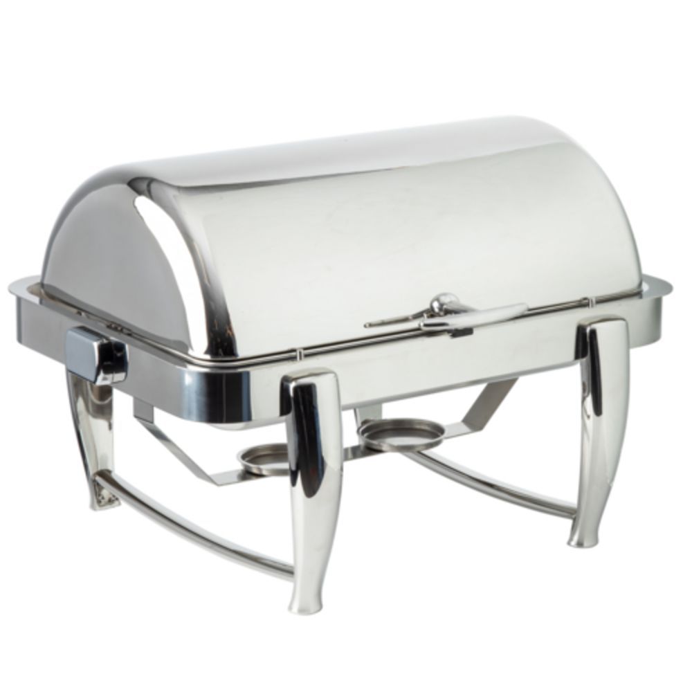 Tablecraft Full Size Dripless Roll Top Chafer 9 QT - Quarts 26"x20"x17 ...