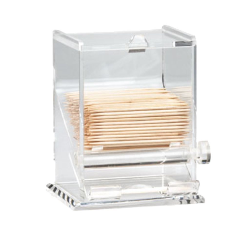 Tablecraft Stir Stick Dispenser, Acrylic, 6.5 x 3.5 x 5.5"