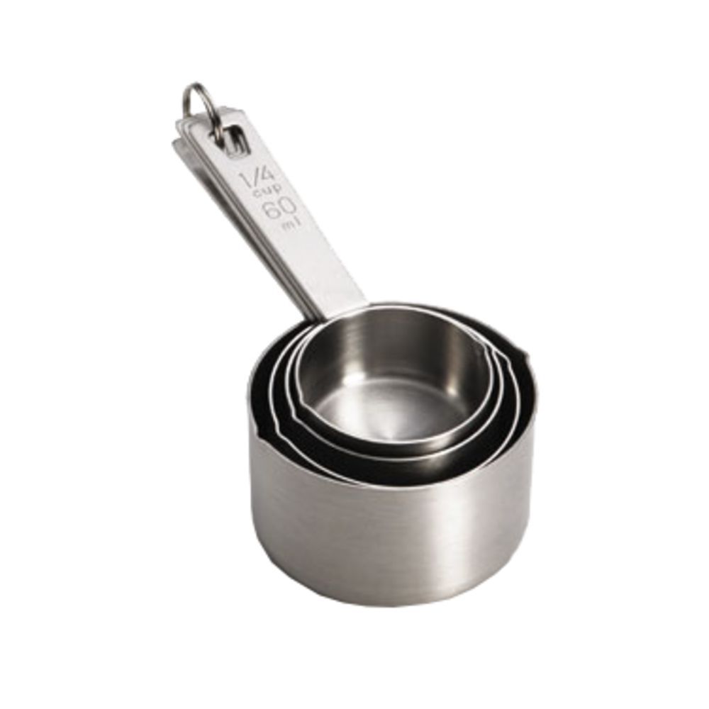 HUBERT® Stainless Steel Measuring Cup Set with Heavy Wire Handles