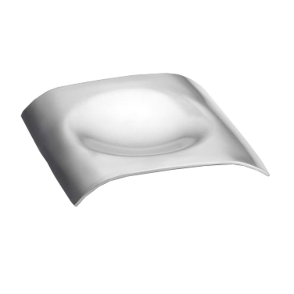 Tablecraft Single Spoon Rest, Stainless Steel, 5 x 5 x .75"