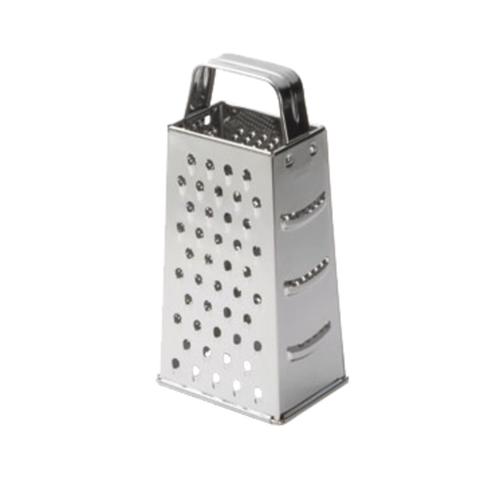 Tablecraft Stainless Steel Square Grater, 4 x 4 x 9"