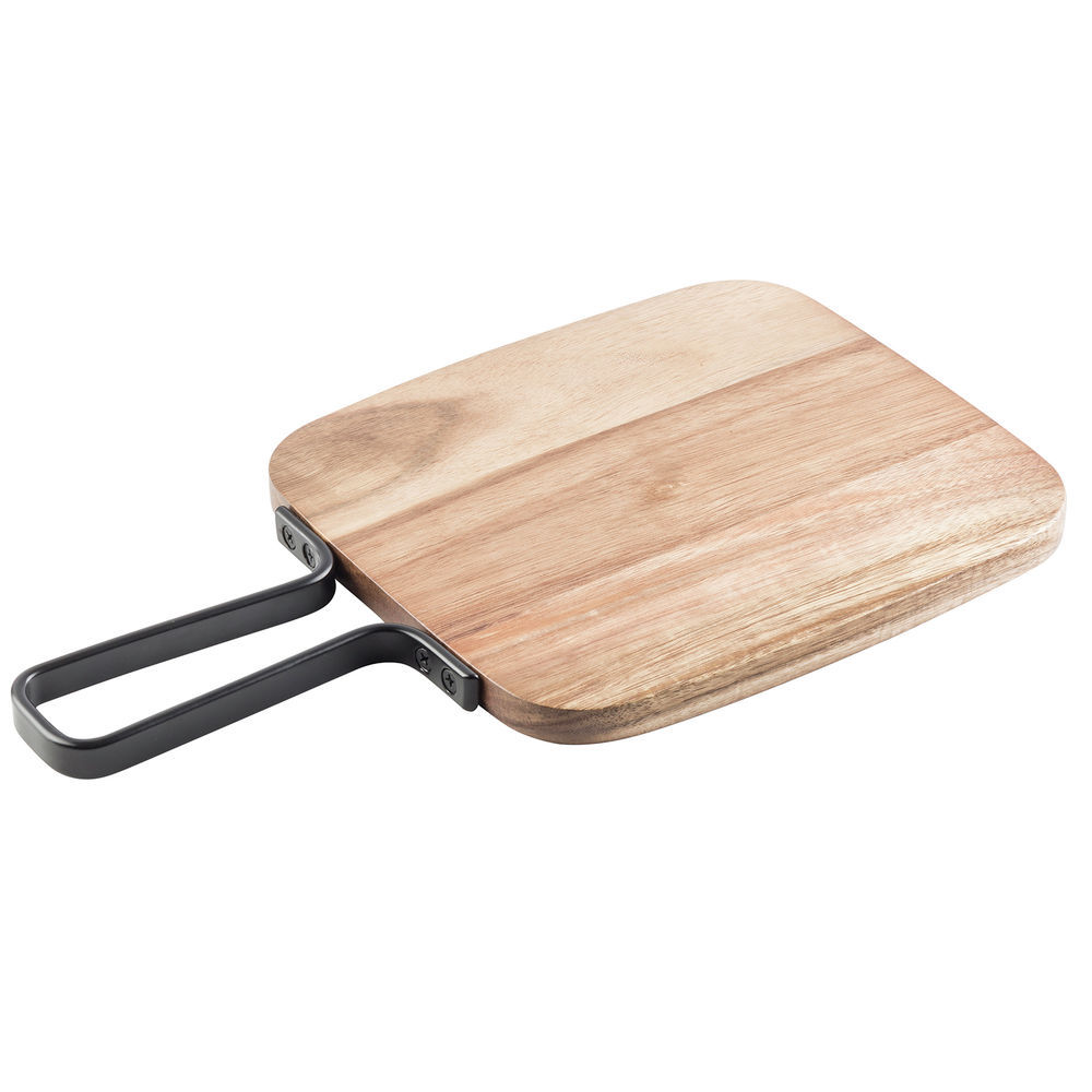 Tablecraft Industrial Collection Rectangular Paddle, Acacia with Metal ...
