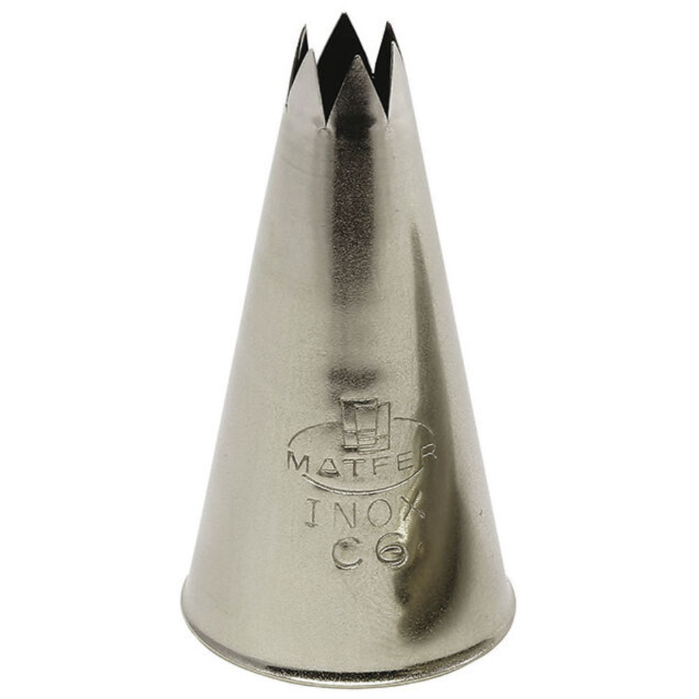 Matfer Bourgeat Matfer Stainless Steel Star Pastry Tips, 8 Teeth, E8 ...