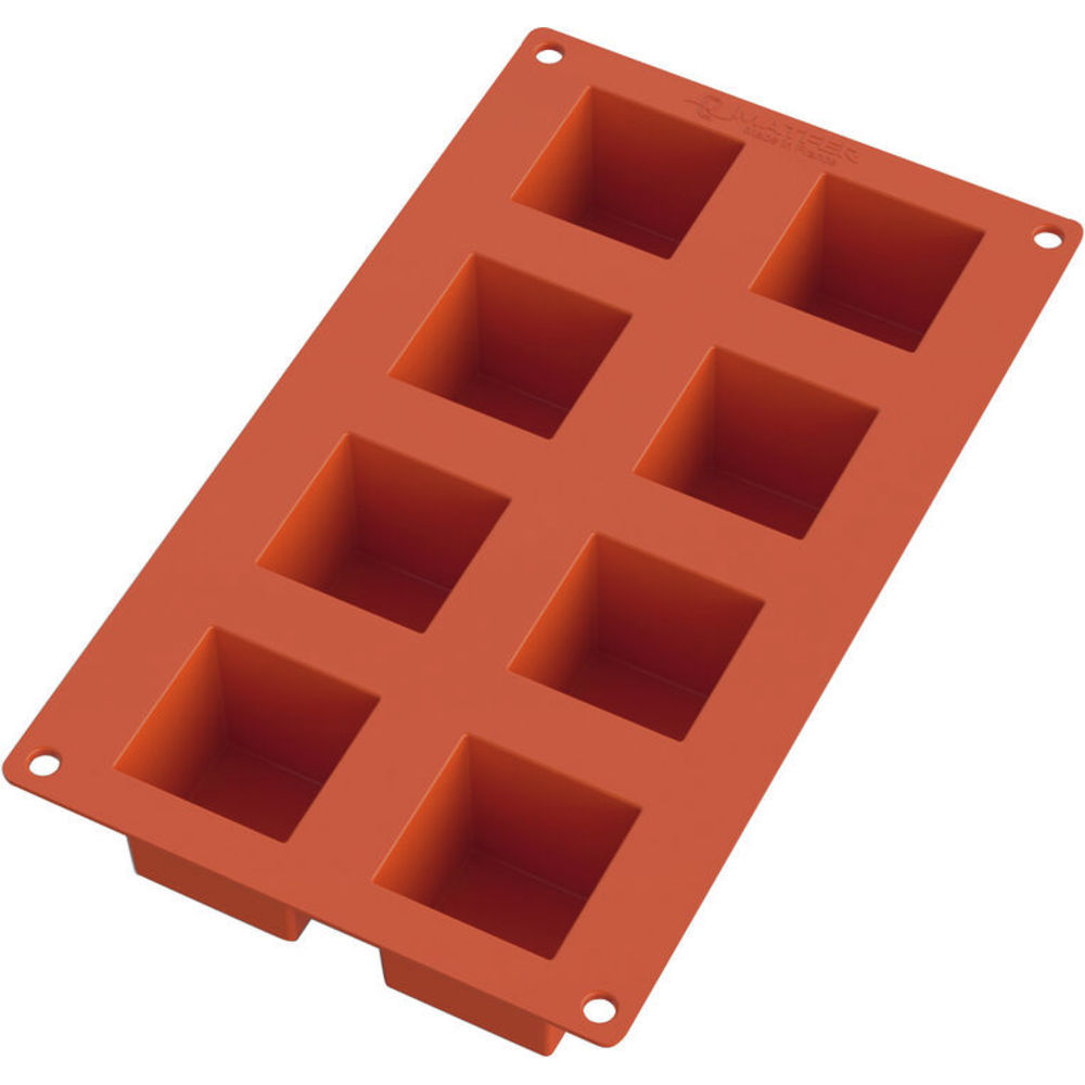 Matfer Bourgeat Gastroflex Cube Mold Sheet, 1 31/32 ?, 8 cavities