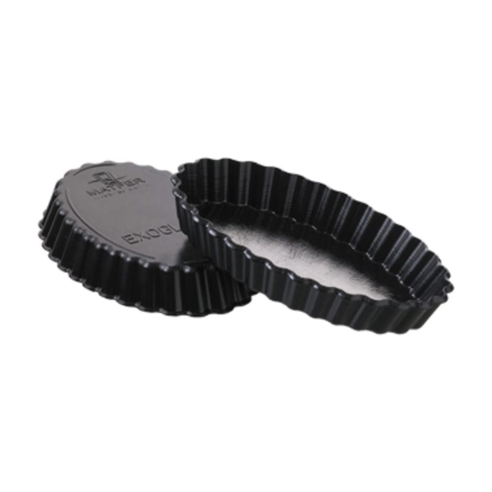Matfer Bourgeat Exoglass Oblong Tartlet Mold, 4 1/2", Pack of 12