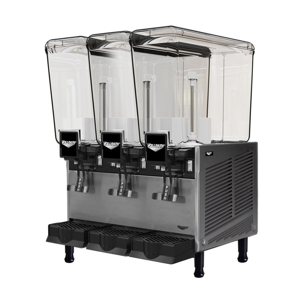Vollrath Refrigerated beverage dispenser with three 5.28-gallon bowl ...